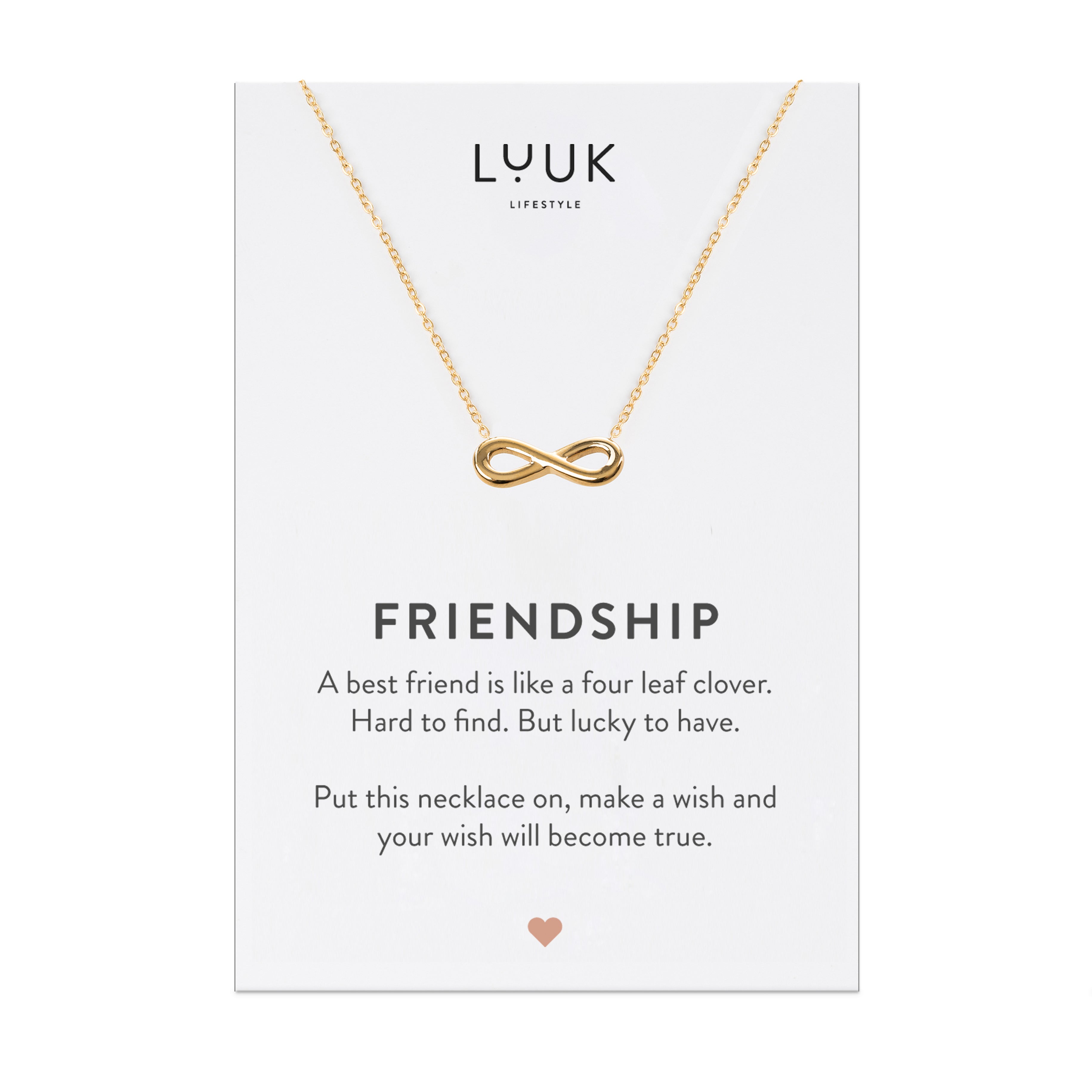 Heart chain as friendship chain with friendship card – LUUK LIFESTYLE