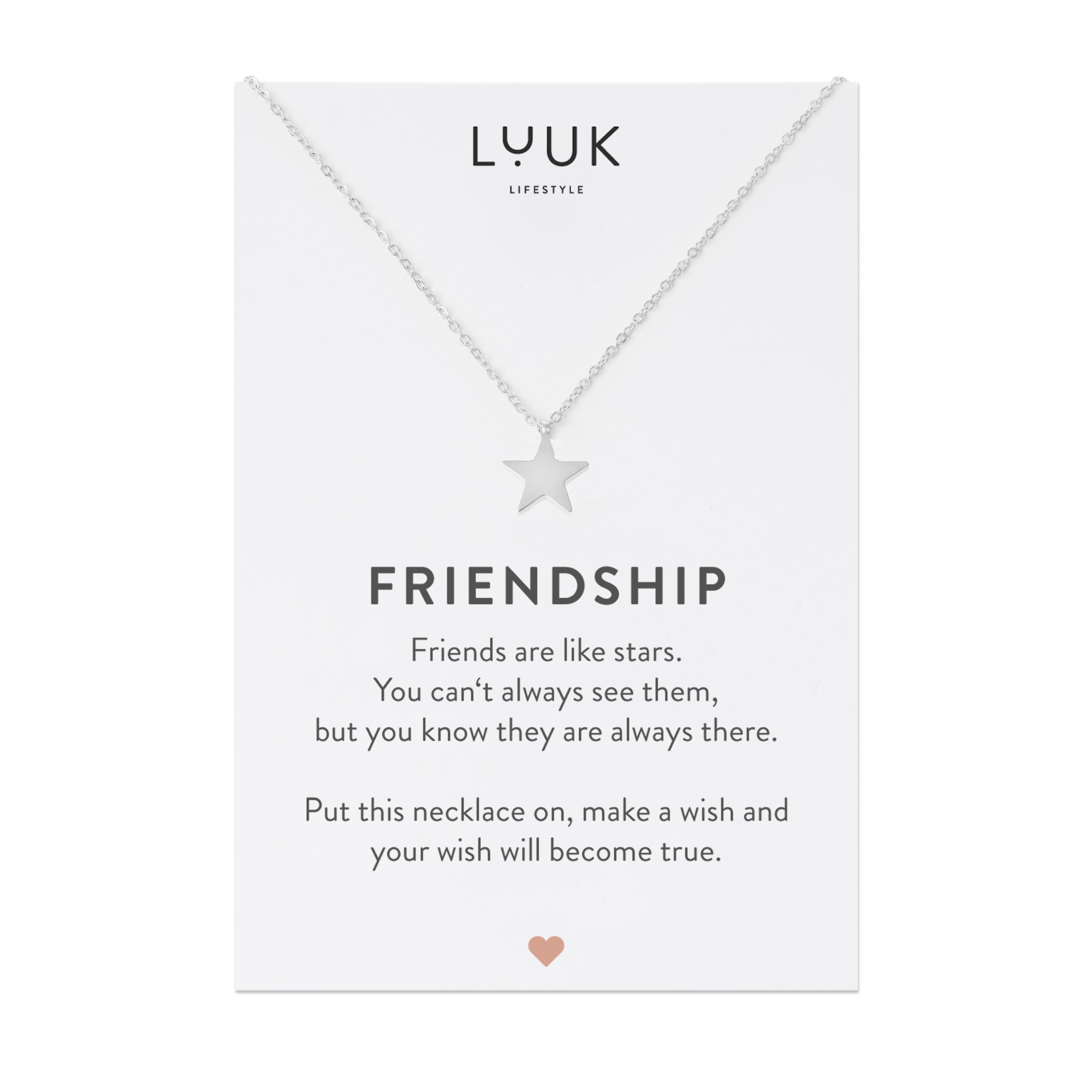 Star necklace with friendship saying as friendship chain – LUUK LIFESTYLE